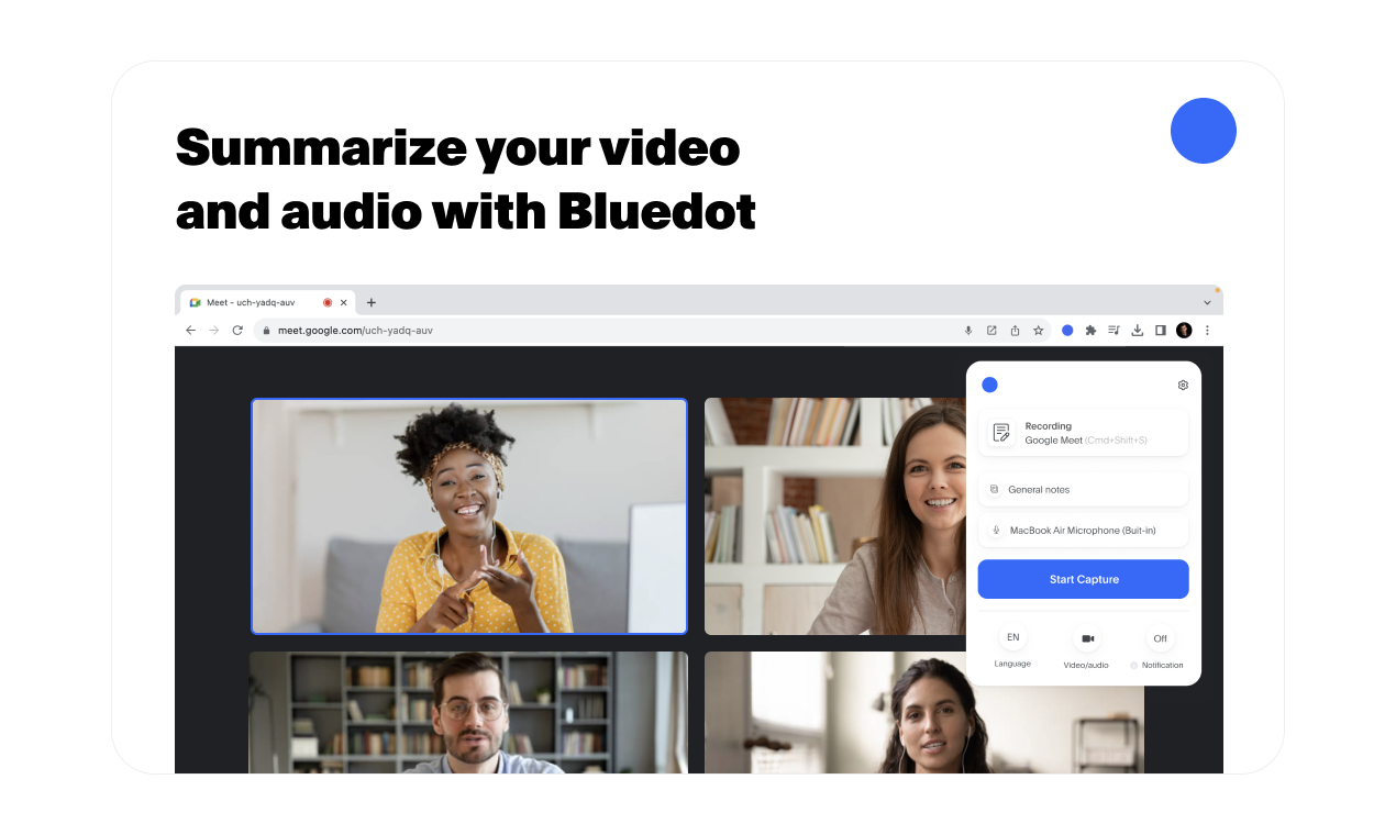 Summarize your video and audio